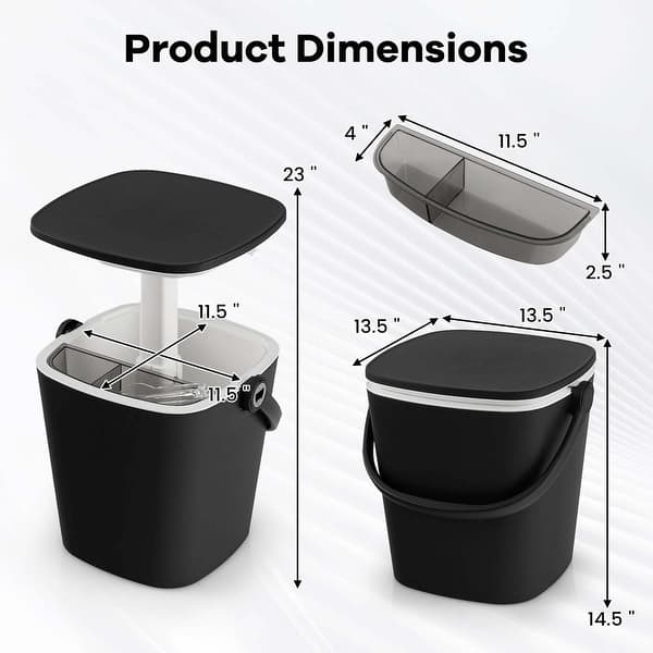 Costway 4 Gallon Portable Cooler Bar Table with Handle Bottle Opener ...