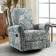 Roderich Farmhouse Floral Print Swivel Rocker Recliner with Rolled Arms ...