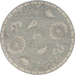 Light Gray Floral Area Rug - Bed Bath & Beyond - 34775314