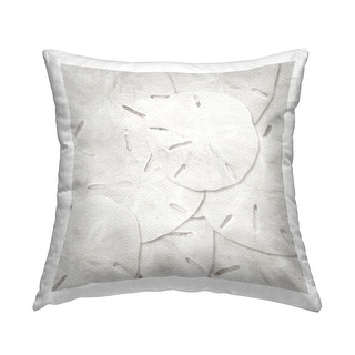 Stupell White Beach Sand Dollars Printed Throw Pillow by LSR Design ...