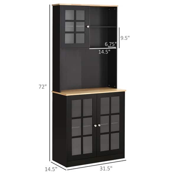 HOMCOM 72-inch Transitional Kitchen Cabinet Pantry - Bed Bath & Beyond ...