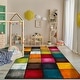 Colorful Area Rug Checkered With Multicolor Squares - Bed Bath & Beyond ...