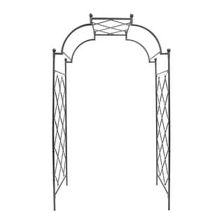 Achla Designs 106"H Graphite Powdercoat Finish Wrought Iron Lattice ...