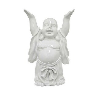 Lauren 17 Inch Buddha Figurine, Resin Frame, Fade Resistant, Shiny ...