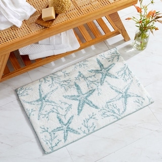 Market & Place Coastal Printed 20 x 30 in. Bath Rug - Bed Bath & Beyond ...