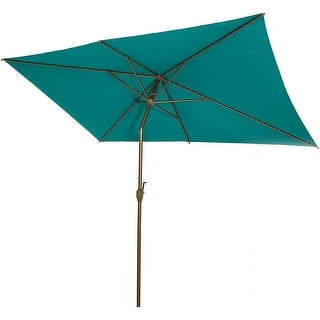 6.5x10ft Patio Umbrella Rectangular Outdoor Umbrella (Turquoise) - Bed ...