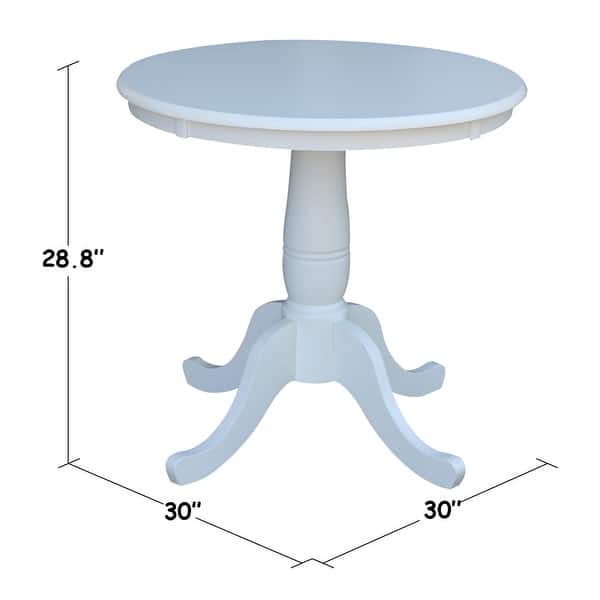 International Concepts 30-inch Round Pedestal Table - Bed Bath & Beyond ...