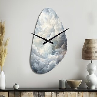 Clouds Whispering Clouds II - Clouds Large Wall Clocks - Traditional ...