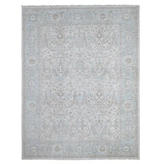 Shahbanu Rugs High Reflective White Natural Wool Washed Out All Over ...
