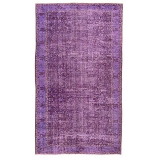 ECARPETGALLERY Hand-knotted Color Transition Violet Wool Rug - 4'11 x 8 ...