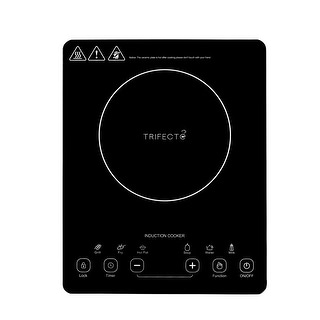Portable 11 in. Ceramic Glass single Induction Cooktop in Black with 1 ...