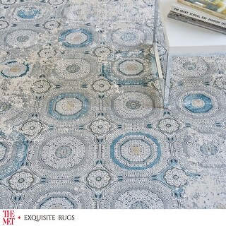 The Met X Exquisite Rugs Legacy Ivory/Blue Area Rug. - Bed Bath ...