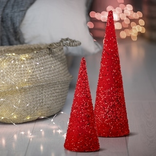 18-24" Sequin Cone Tree Set of 2 - Bed Bath & Beyond - 38248359