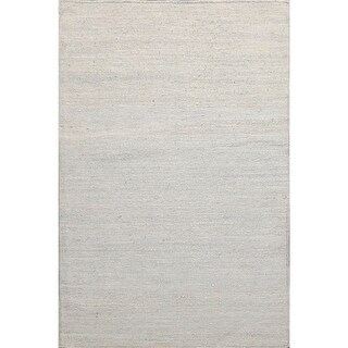 Hand Woven Gray, Flat Weave Silk Modern&Contemporary Oriental Area Rug ...