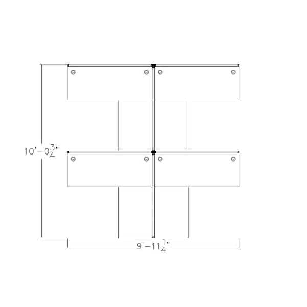 4 Person L-Shaped Office Cubicles With Storage Social Distancing 10x10 ...