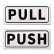 1Set Push Pull Door Sign 2"x5" Adhesive Horizontal Pull Push Sticker ...
