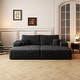 Modern Sofa Bed With Dual Sleeper, Lounger For Bonus Room, No Assembly ...