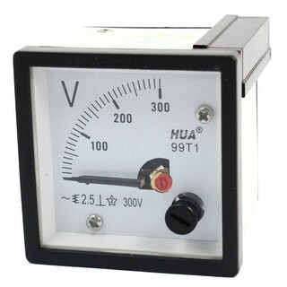 AC 0-300V Class 2.5 Square Shape Analog Volt Panel Mount Meter Gauge ...
