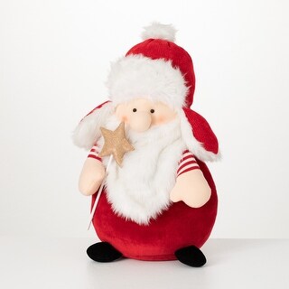 Led Bean Bag Santa Decorative Sculpture Multicolor 20"H - 12"L x 8"W x ...