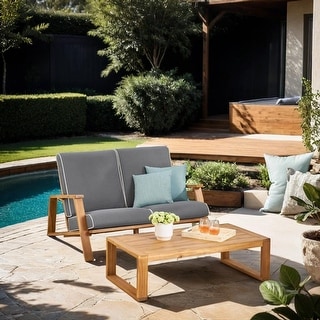 Modern Design Loveseat + Coffee Table Set - Bed Bath & Beyond - 41148223