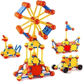 STEM Learning Toy Engineering Construction Building Blocks 198 Pieces ...
