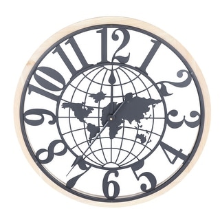 23 Inch Seiko World Map Wall Clock - Bed Bath & Beyond - 40596953