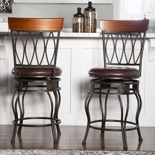 Linon Bronze Counter Stool, Elliptical Back Design - Bed Bath & Beyond ...