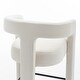 SEYNAR Modern Velvet 34.6''H Fixed Height Open-Back Bar Stool with ...