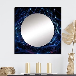 Designart "Futuristic Infinity Matrix I" Fractals Wall Mirror ...