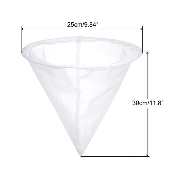 100 Mesh Paint Filter Bag 9.8" Dia Cone Shape Nylon Strainer for ...