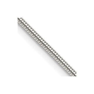 Curata 925 Sterling Silver Solid 1.5mm Round Snake Chain Necklace ...