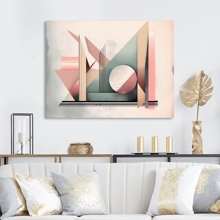 Designart "Pink Minimalism Transient Grace I" Minimalism Canvas Wall ...