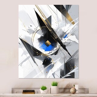 Designart "Blue Black Cubist Symphony I" Cubism Metal Wall Art Prints ...