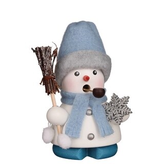 4" White, Periwinkle Blue, and Gray Christmas "Frosty The Snowman With ...