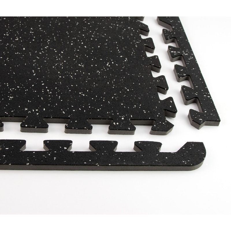 FloorPops Basalt Rubber Interlocking Floor Tiles - Bed Bath & Beyond ...