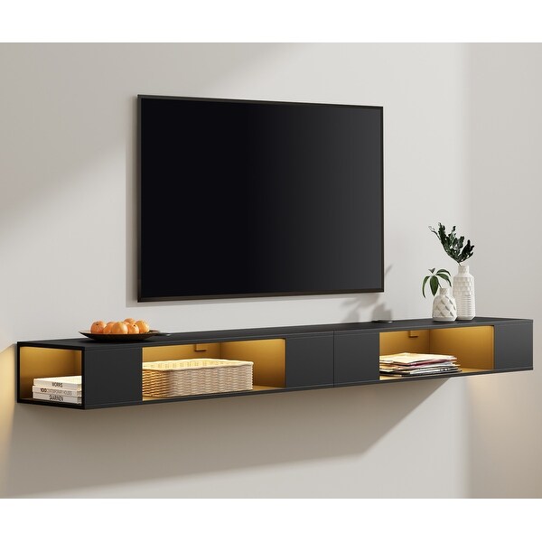 80 inch floating tv stand store