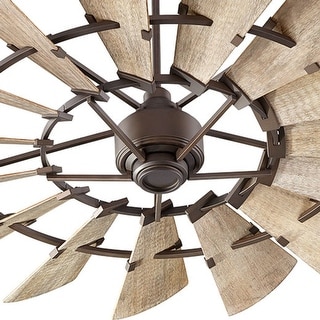 Quorum International 60" 15 Blade Ceiling Fan with Wall Control - Bed ...