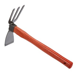 15" 3 Prongs Hand Gardening Hoe, Carbon Steel Loosening Soil Tool ...