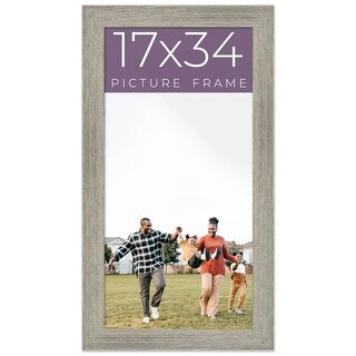17x34 Grey Picture Frame - Wood Picture Frame Complete with UV - Bed ...