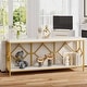 71 Inches Extra Long Console Table Sofa Table with Open Storage Shelf ...