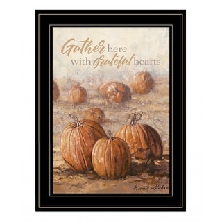 Gather Here With Grateful Hearts 2 Black Framed Print Wall Art - Bed ...