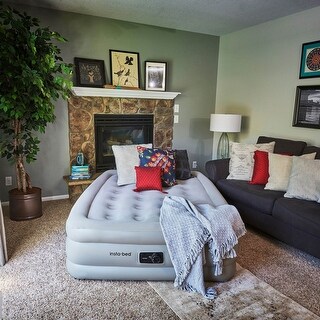 Insta-Bed 18" Queen Sized Inflatable Air Mattress with Internal AC Pump ...