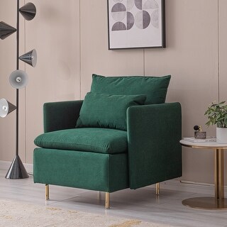 Modern Fabric Accent Armchair,Upholstered Single Sofa Chair - Bed Bath ...