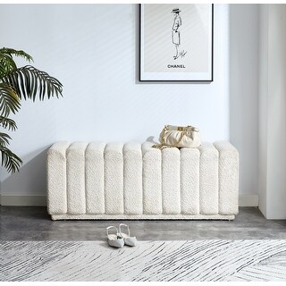 Living Room Teddy Fabric Bench - Bed Bath & Beyond - 39012928