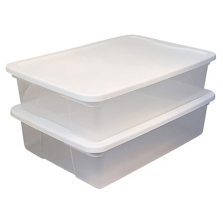 Homz 28 Qt Snaplock Clear Plastic Storage Container Bin with Secure Lid ...