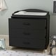 Timechee Changing Table in Black with 3-Drawer Dresser - Bed Bath ...