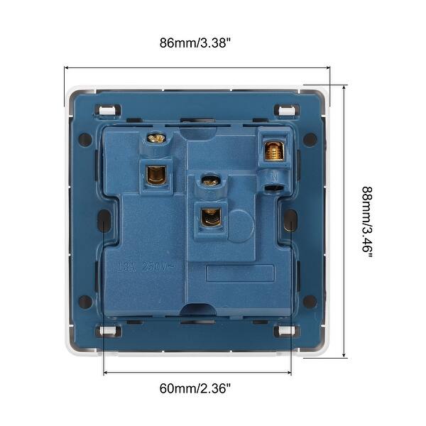 UK US Socket Switched Multi Power Outlet White 250V 13A 88mmx86mm - Bed ...