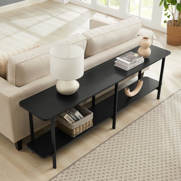 Celine 70.86 Wood Side Table Console - On Sale - Bed Bath & Beyond ...