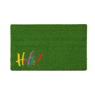 Hello Embroidered Grass Mat - Bed Bath & Beyond - 40413410