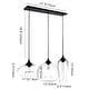 3-Light Modern Linear Cluster Clear Glass Globe Kitchen Island Pendant Light - Bed Bath & Beyond ...